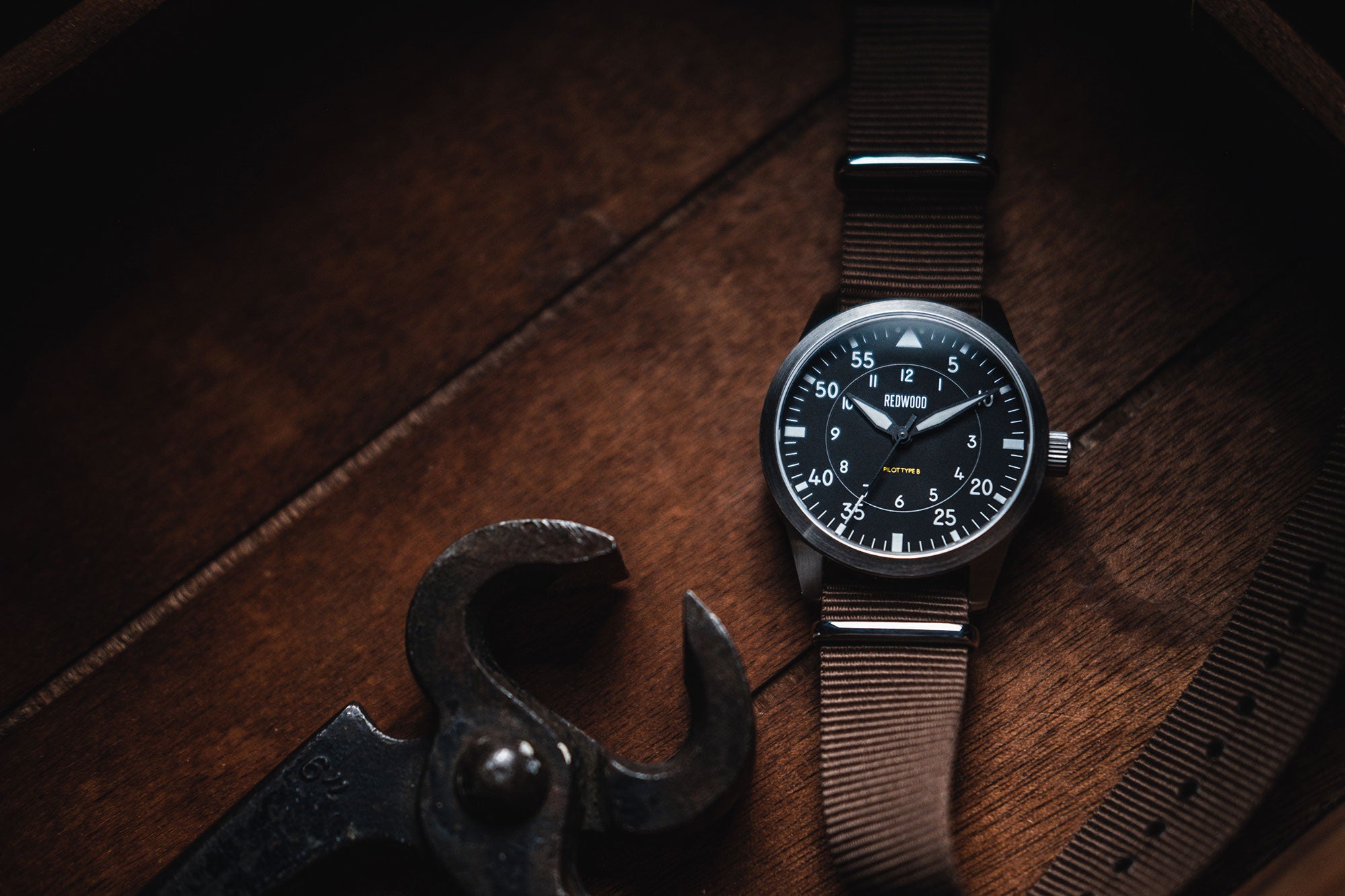 The Type B Pilot Watch – Redwood Watches