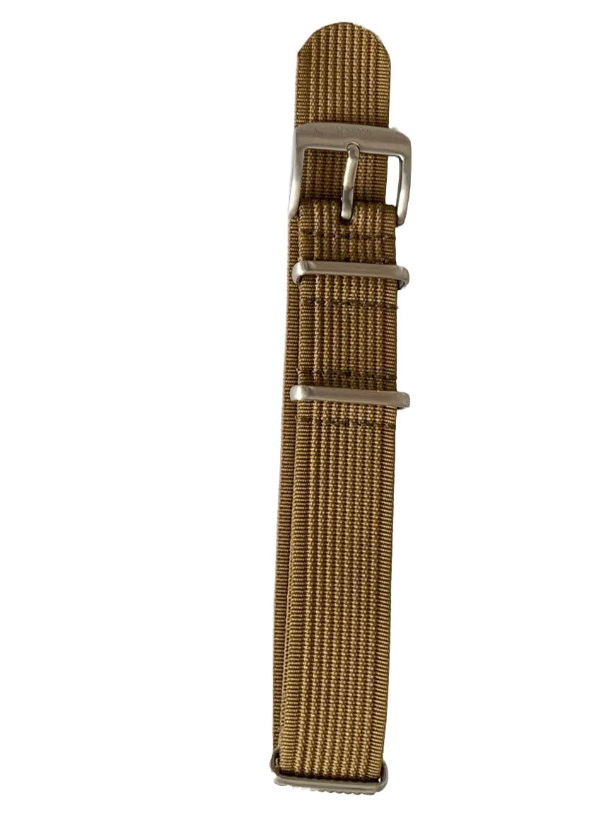 Khaki Ribbed Nylon Strap – Redwood Watches